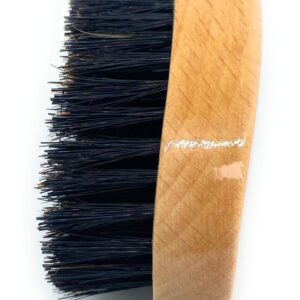 THEFANSI Original Beard Brush for Men With 100 First Cut Boar Bristles. Made in Pear Wood and Firm Bristles. THEFANSI Hair Brush Keeps hair clean, healthy, shiny and protected