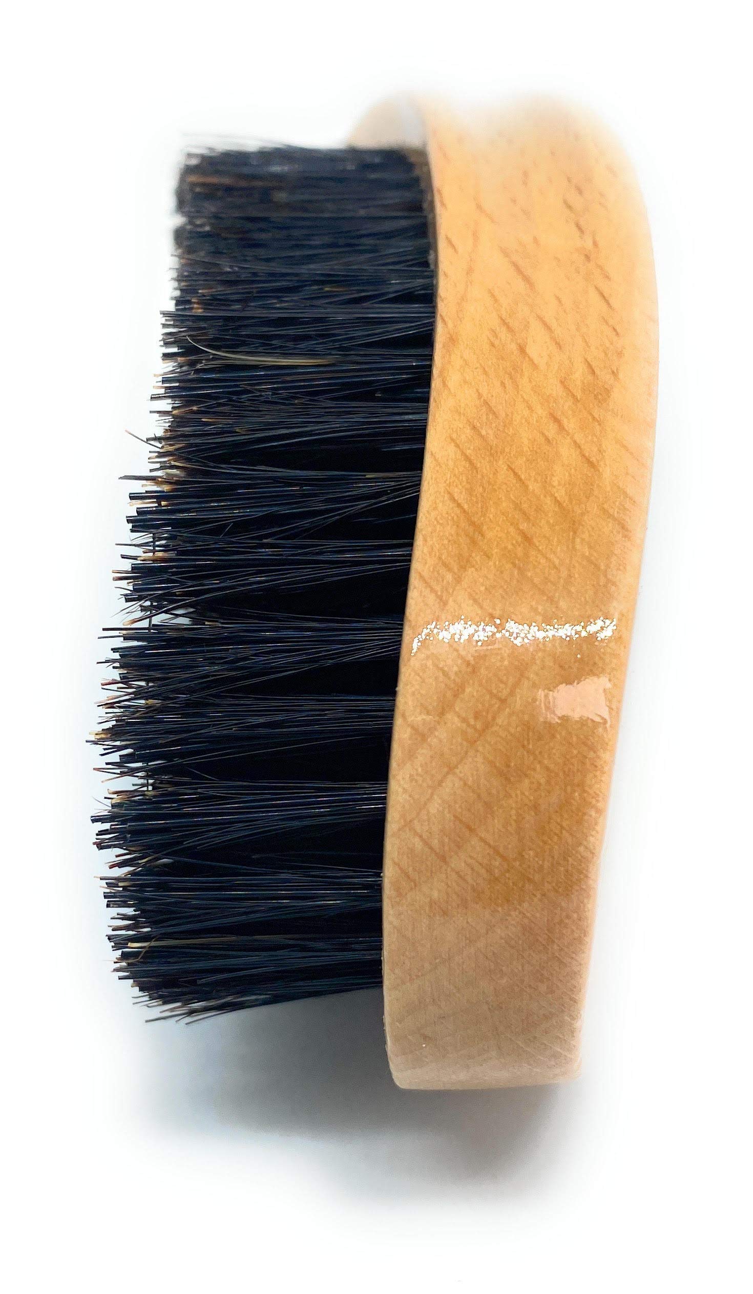 THEFANSI Original Beard Brush for Men With 100 First Cut Boar Bristles. Made in Pear Wood and Firm Bristles. THEFANSI Hair Brush Keeps hair clean, healthy, shiny and protected