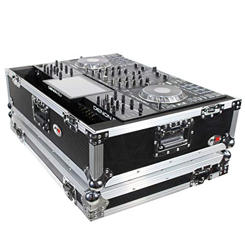 ProX XS-PRIME4W2U ATA Flight Case For Denon PRIME 4 DJ Controller with 2U Rack Space and Wheels