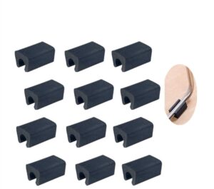 mizorlie black plastic furniture foot rectangle shaped non-slip chair leg tip protectors, fit furniture leg dia: 10-11mm(30 pack)