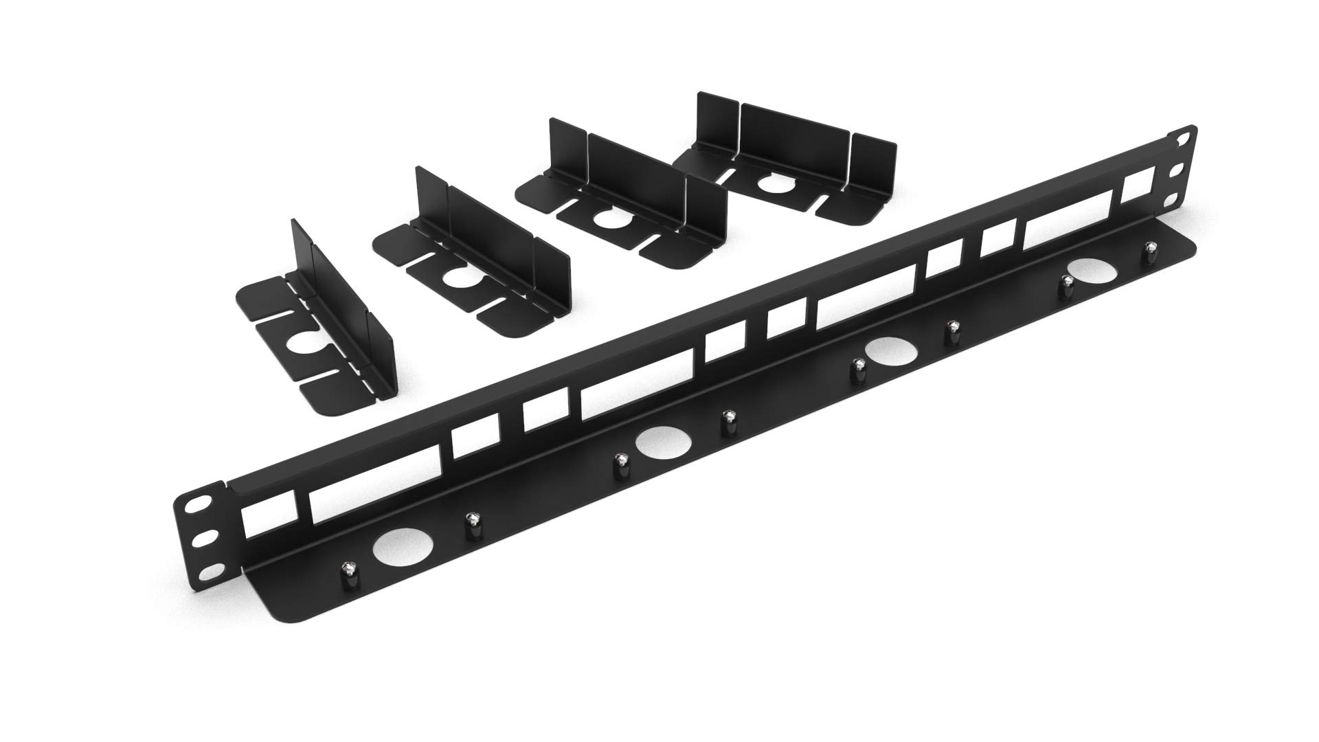 MyElectronics Raspberry Pi Rack Mount for 1-4 Raspberry Pi + 4 ‘snap-Off’ Blank Covers