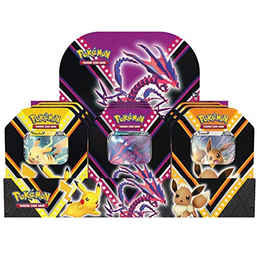 Pokémon POK80779-D6 TCG: V Powers Tin (one at Random), Mixed Colours