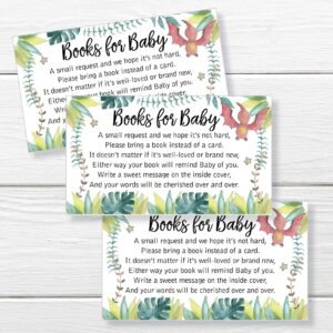 All Ewired Up 50 Books for Baby Request Insert Card for Boy Dinosaur Baby Shower Invitations or invites, Cute Bring A Book Instead of A Card Theme for Gender Reveal Party Story Games