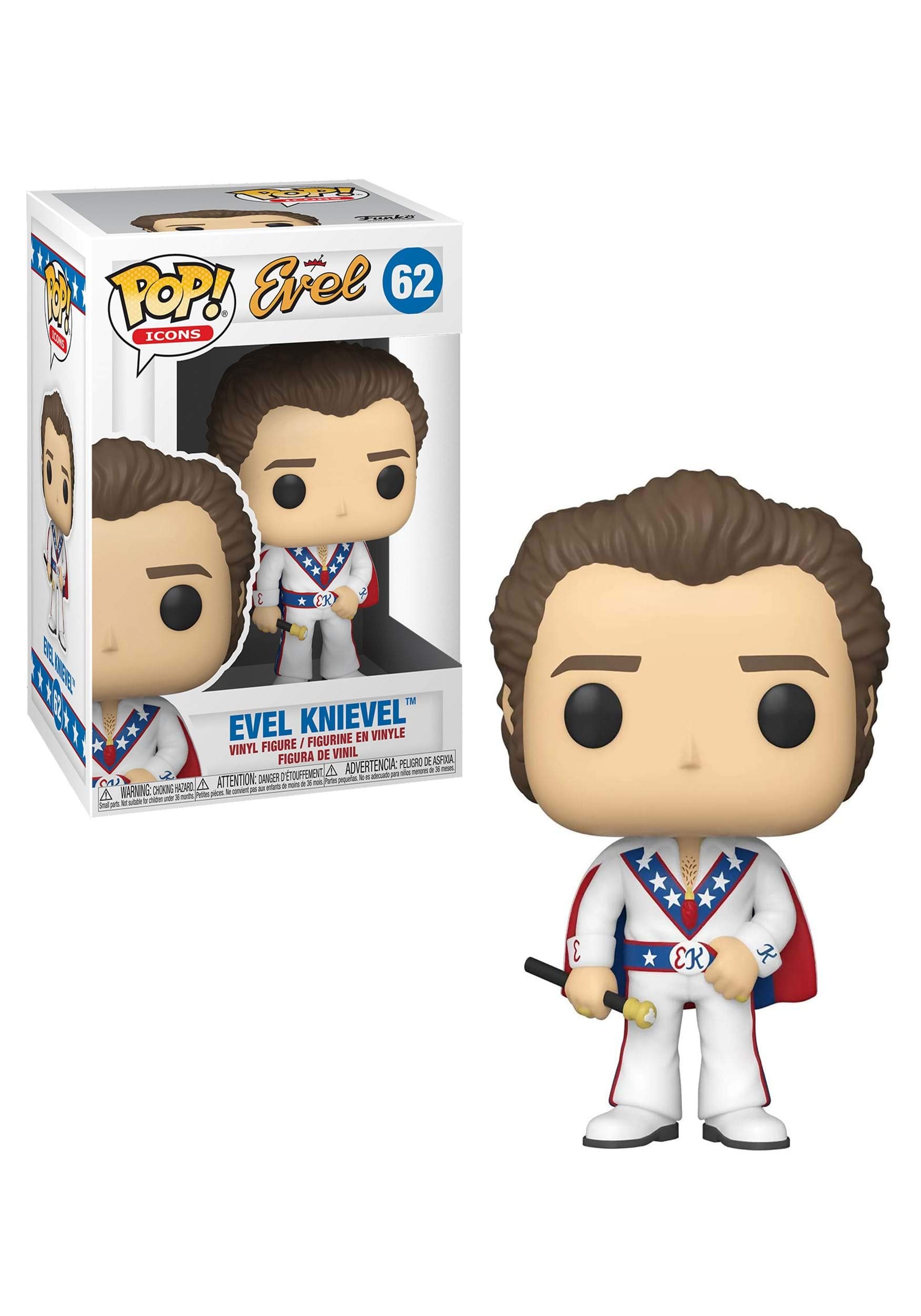 Funko Pop! Icons: Evel Knievel with Cape (Styles May Vary)