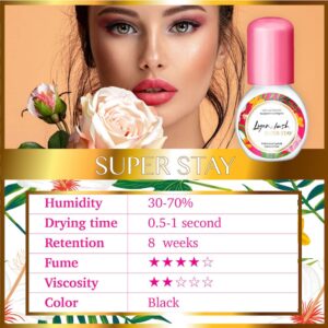 Lyon Lash Super Stay 10ml Eyelash Extension Performance Glue | 0.5 Sec Dry Time | Up to 8 Weeks Retention | Black Adhesive Supplies for Professional Use