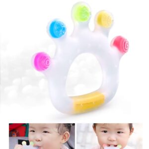 Baby Palm Teether, Silicone Teething Toys for Babies 0-6 Months,6-12 Months, Soothing Teething Pain, BPA Free, Easy Grasp, Anti-Choking