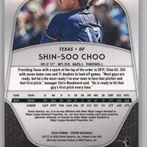 2020 Prizm Baseball Silver Prizm Baseball #6 Shin-Soo Choo Texas Rangers Official MLBPA Licensed Trading Card by Panini America