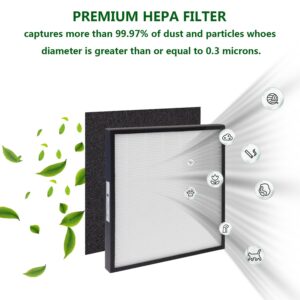 FLT5900 H13 HEPA Replacement Filter J, Compatible with GermGuardian Air Purifier Models AC5900WCA and AC5900WDLX