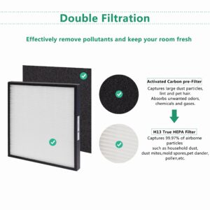 FLT5900 H13 HEPA Replacement Filter J, Compatible with GermGuardian Air Purifier Models AC5900WCA and AC5900WDLX