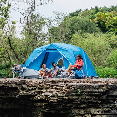 Columbia Tent - Dome Tent | Easy Setup 6 Person Camping Tent with Rainfly for Outdoors | Best Camp Tent for Hiking, Backpacking, & Family Camping