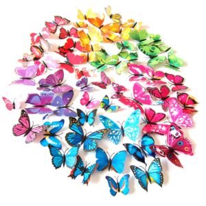 95pcs butterfly wall decals 3d butterflies wall stickers removable mural decals diy home decoration kids room bedroom decor