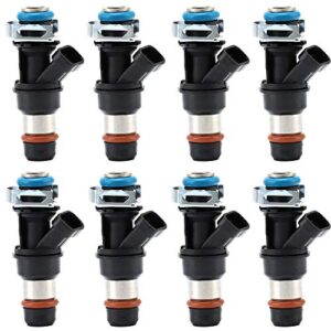 8pcs fuel injector - fits chevrole silverado suburban taho express 1500 2500 3500 avalanche 1500 - cadillac escalade - gmc sierra yukon savana 4.8l 5.3l 6.0l - replaces part 17113553 17113698