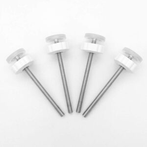 Vmaisi Baby Gate Wall Protector - 4 Pack Bundle with Threaded Spindle Rods Extra Long Baby Gate Accessory Replacement Screws Parts