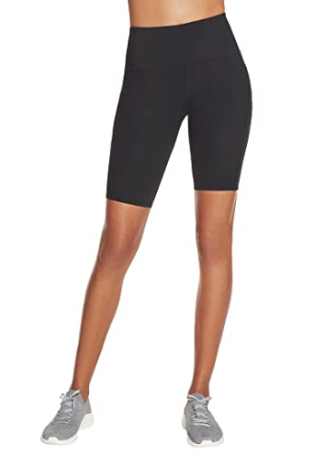 Skechers Women's GO Walk High Waisted 8" Bike Short, Black, XXL