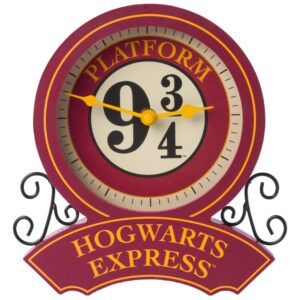 silver buffalo harry potter platform 9 3/4 station wall clock, 9.44 x 8.22 inches