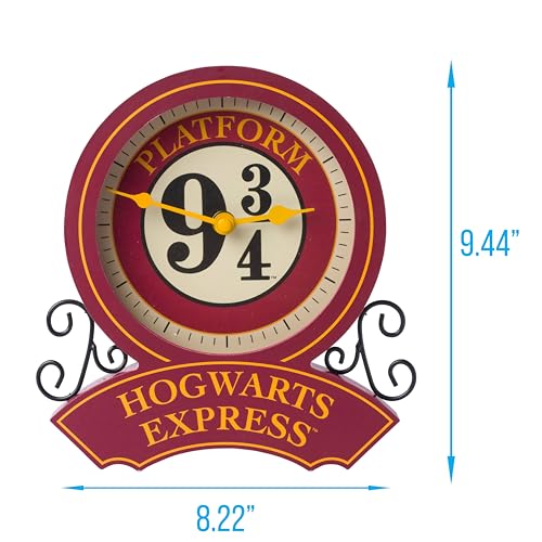 Silver Buffalo Harry Potter Platform 9 3/4 Station Wall Clock, 9.44 x 8.22 Inches