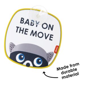 Diono Baby On The Move 2 Pack of Baby On Board Car Window Stickers with Suction Cups