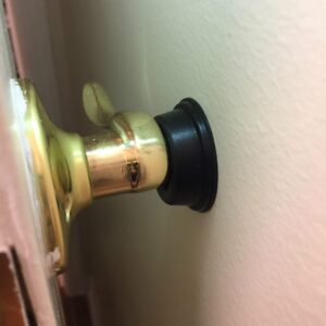 Combo of 4 PC Clear Door Stopper Bumpers + 4 PC Black Door Stopper Bumpers Prevent Damage to Walls from Door Knob Handles, Guard and Sheild