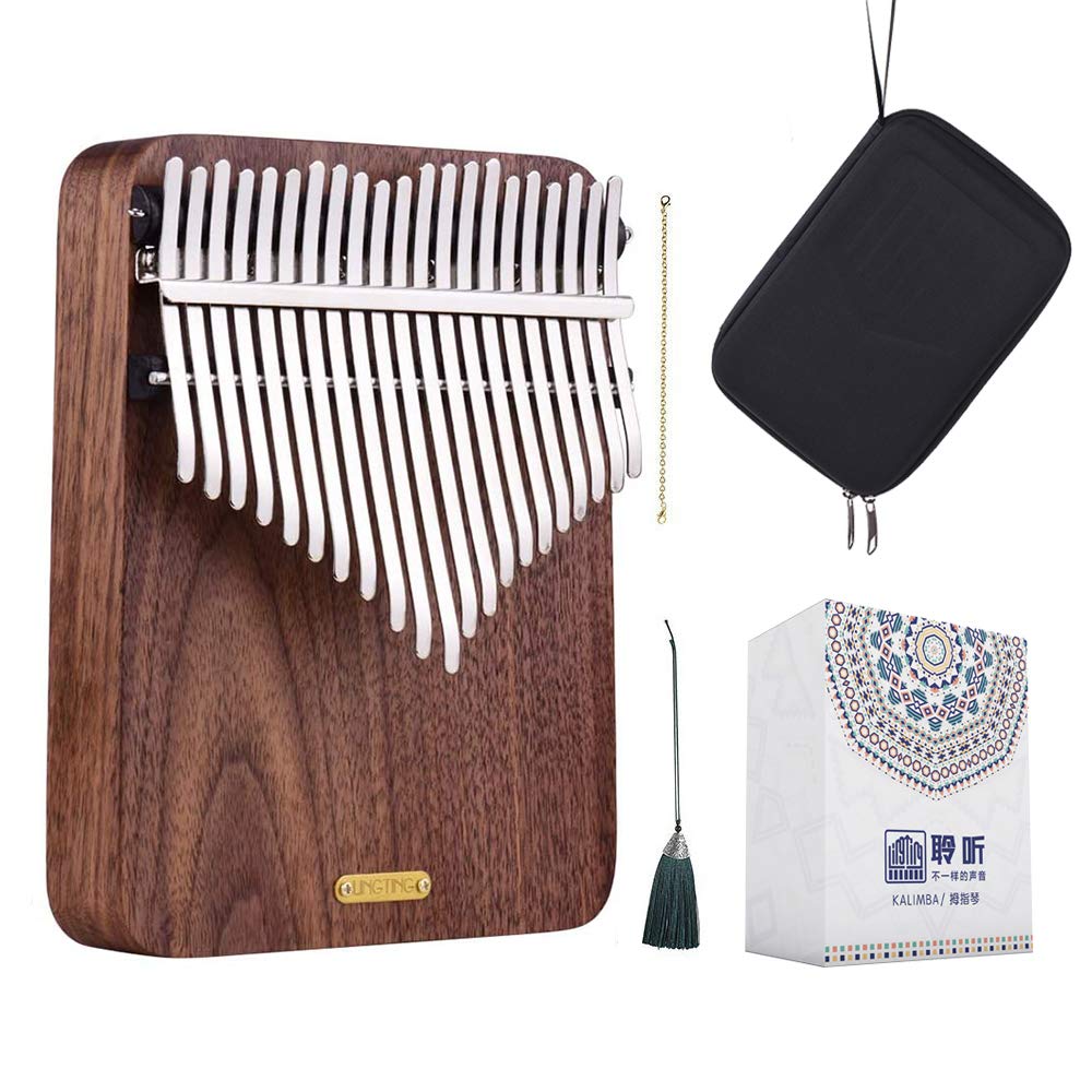 LingTing Kalimba 21 keys Thumb Piano Mbira Finger Piano Gift for Kids Adult Beginners Professional（LT-K21W,rain whisperer)