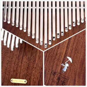 LingTing Kalimba 21 keys Thumb Piano Mbira Finger Piano Gift for Kids Adult Beginners Professional（LT-K21W,rain whisperer)