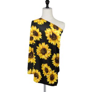 Nursing Cover Breastfeeding Scarf Sunflower- Baby Car Seat Covers, Stroller Cover, Carseat Canopy (n6)