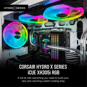 Corsair Hydro X Series XH305i Hardline Water Cooling Kit with/incl XC7 CPU Water Block, XR5 360mm Radiator, XD5 Pump Res and iCUE QL120 RGB Fans