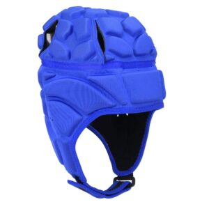 Rugbyball Helmet, Soft Shell Protective Headgear for Reduceing Impact Collision Children, Teenager, Adult (S/M/L/XL) (Blue L)