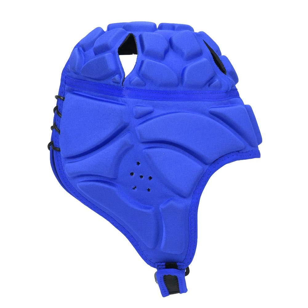 Rugbyball Helmet, Soft Shell Protective Headgear for Reduceing Impact Collision Children, Teenager, Adult (S/M/L/XL) (Blue L)