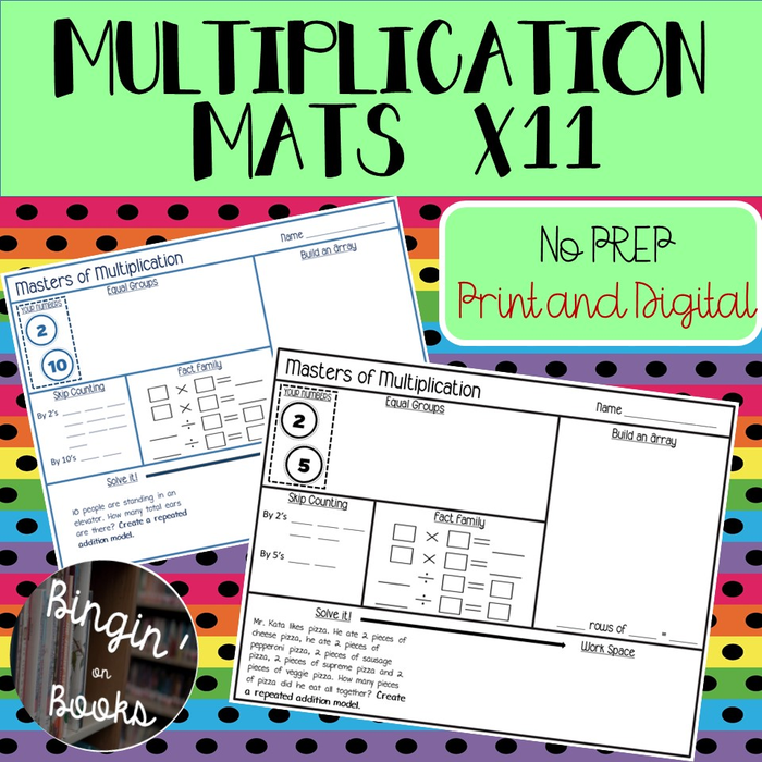 Multiplication Mats X11's