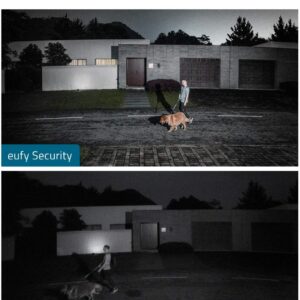 eufy Security Floodlight Camera, 1080p,2-Way Audio No Monthly Fees, 2500-Lumen Brightness, (Existing Outdoor Wiring and Weatherproof Junction Box Required) (Renewed)