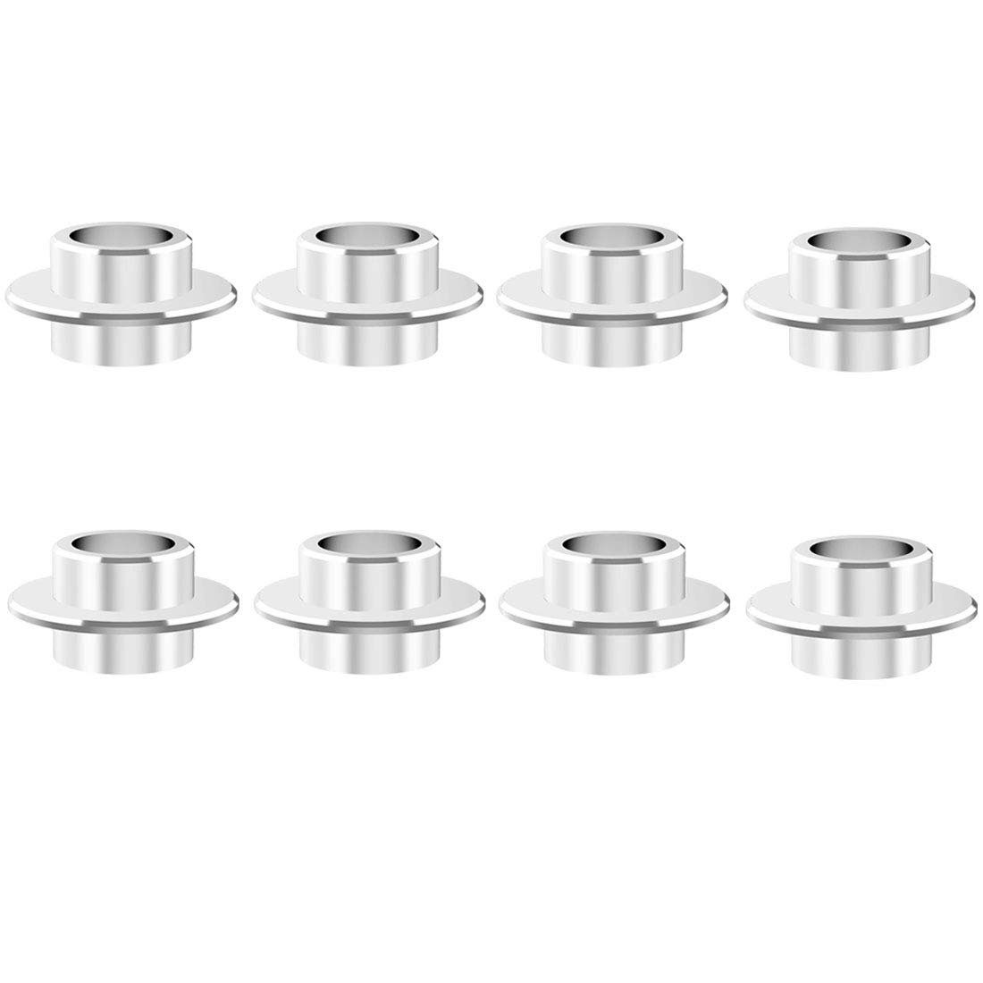 Newsfana Aluminum spacers Skates 8-Pack Spacers for Inline Skate 8mm Axles Spacers (Silver)