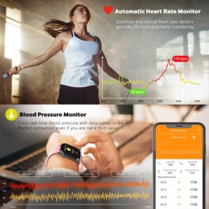 DoSmarter Fitness Watch, 1.3” Touch Screen Smartwatch, Waterproof Fitness Tracker with 10 Sport Modes, Step Calories Counter, and Sleep Tracking for Women Men