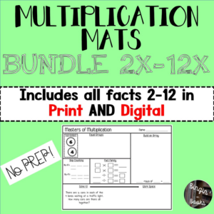 multiplication mats print and digital 2x-12x