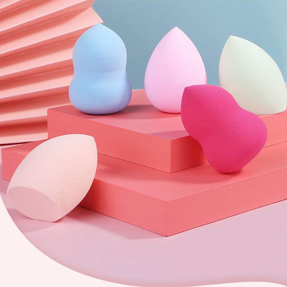 Abgream 24pcs Makeup Sponge Blender Set - 21 Pcs Latex-Free Vegan Sponges with 3 Pcs Makeup Blender Holder, Beauty Cosmetic Foundation Blending Powder Puff for Liquid Powers BB Cream (Style 1)