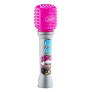 eKids LOL Surprise OMG Remix Toy Microphone for Kids with Built in Music and Flashing Lights, Musical Toy Designed for Fans of LOL Surprise Toys for Girls Pink Small