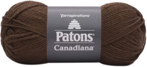 patons rich brown yarn canadiana solid