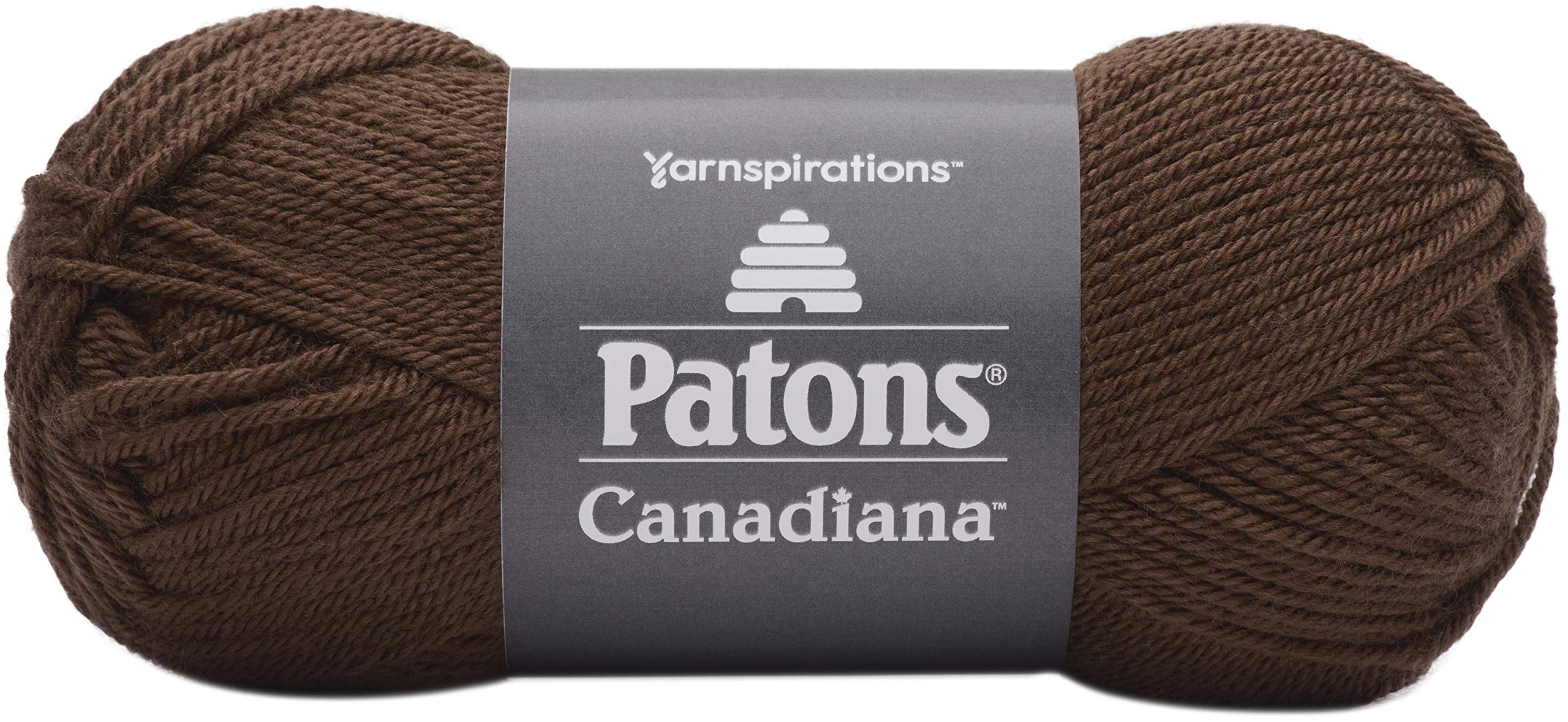 Patons Rich Brown Yarn CANADIANA Solid