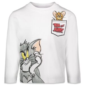 Warner Bros. Tom and Jerry Big Boys 2 Pack Long Sleeve Graphic T-Shirt 10-12 Multicolored