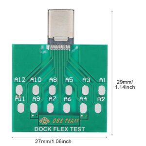 Zopsc 2pcs 5-Pin Test Repair Tools USB Dock Test Board Battery Power Charging Port Easy for Android Type-C Phone(#1)