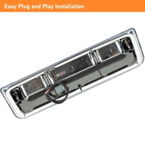 LED Third 3rd Brake Light Replacement for 2004 2005 2006 2007 2008 Ford F150 Lobo, 07-10 Ford Explorer Sport Trac, 06-08 Lincoln Mark LT, High Mount Stop Light Assembly, Clear Lens