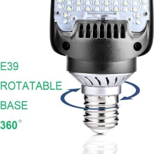 OSTEK 54W LED Shoebox Area Corn Light Bulb, LED Retrofit Kits 5000K E39 Rotatable Mogul 7560LM LED Commercial Lighting - Post Street Light Security Lights Parking LED Paddle Light, UL DLC