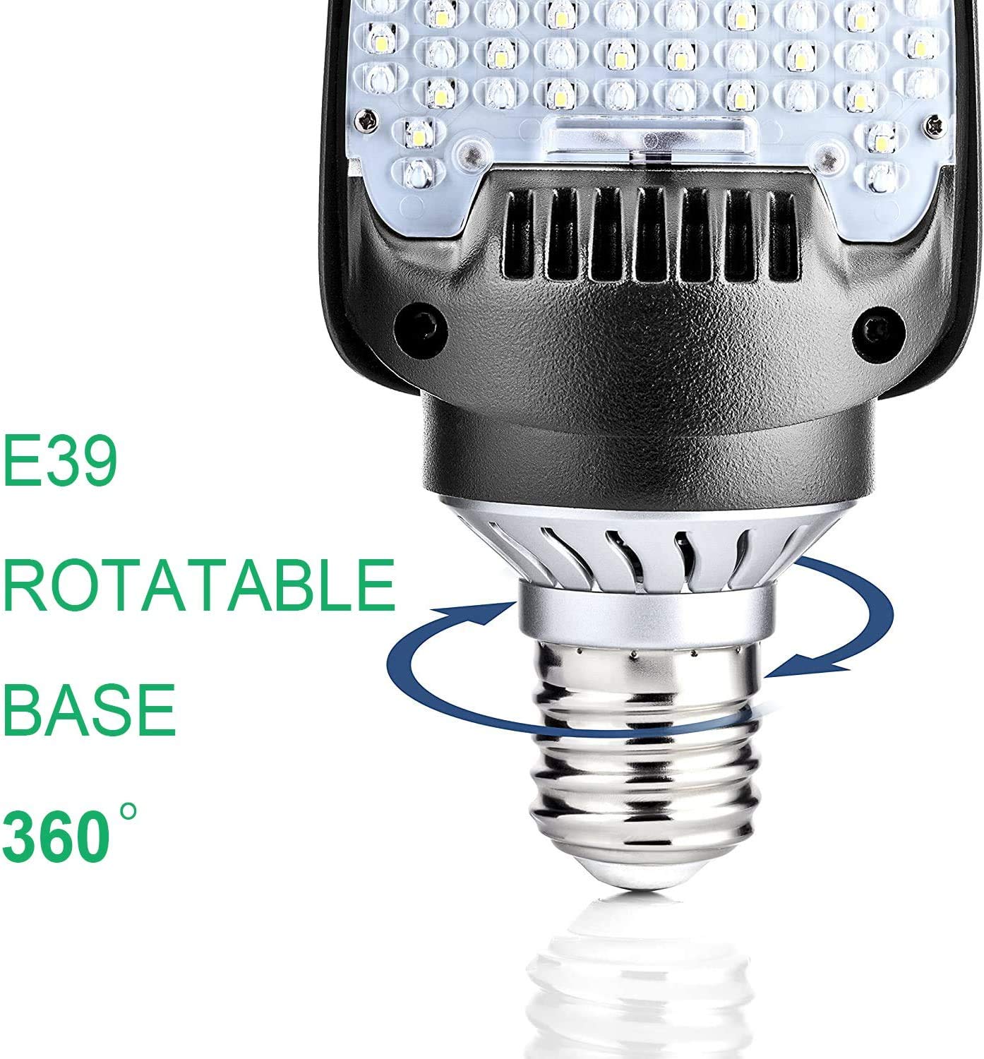 OSTEK 54W LED Shoebox Area Corn Light Bulb, LED Retrofit Kits 5000K E39 Rotatable Mogul 7560LM LED Commercial Lighting - Post Street Light Security Lights Parking LED Paddle Light, UL DLC