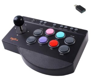 pxn arcade fight stick joystick for xbox one, xbox series x|s pc,switch,ps4,ps3,android tv box, nintendo,windows,with usb port,turbo & macro functions game controllers