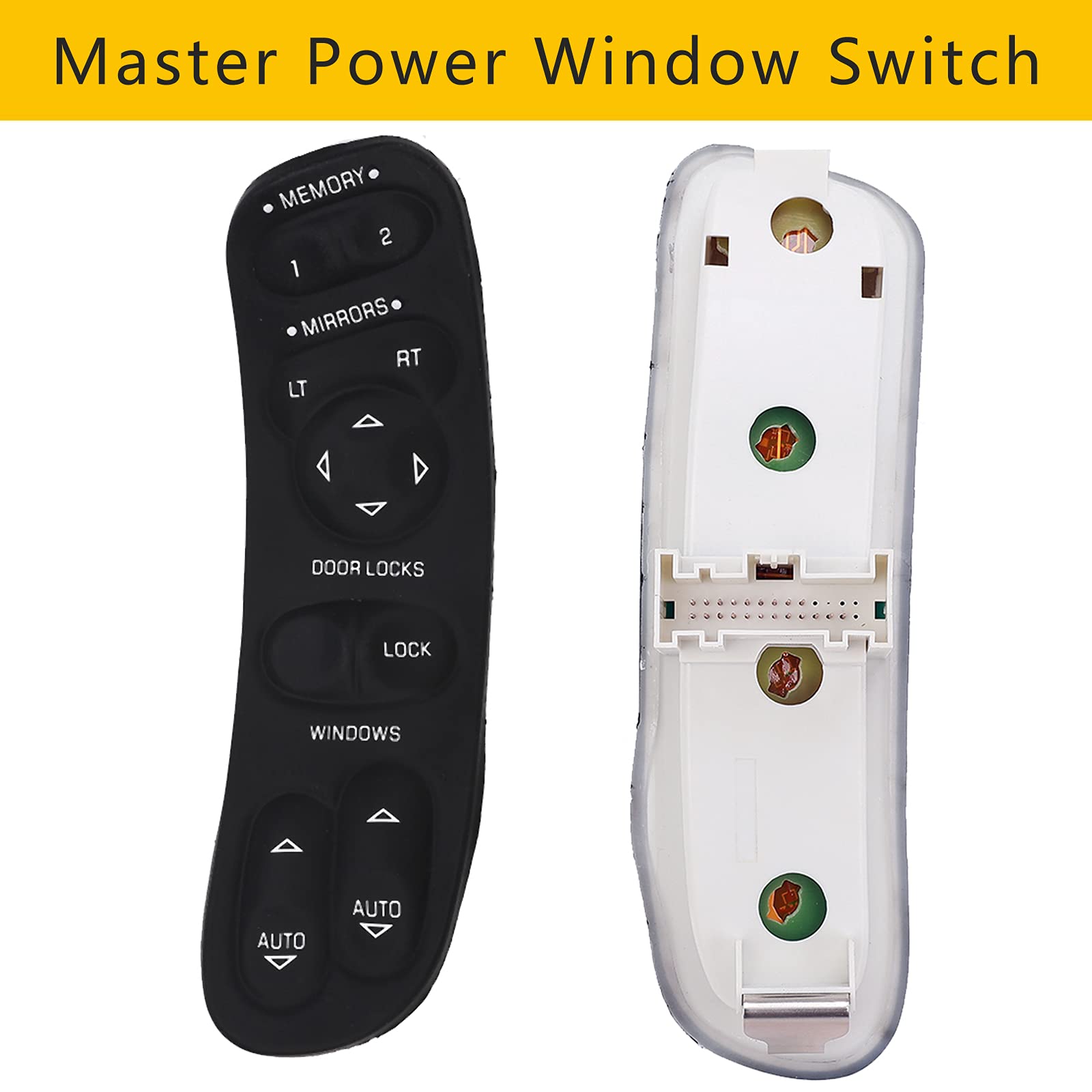 19209381 Left Driver Side Master Power Window Switch Compatible with Chevy C5 Corvette 1997-2004 - Window Switch Corvette Replaces 10092804