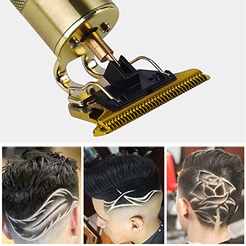 ReverseClock Hair Clippers for Men, Pro Li Close Cutting Trimmer, T-blade Cordless Electric Rechargeable Grooming Kit 1.5/2/3/4 mm Zero Gapped Detail Barber Haircut (Dragon Phoenix)