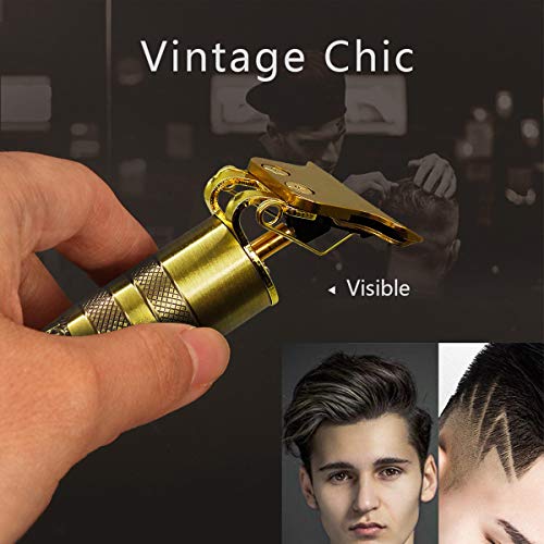 ReverseClock Hair Clippers for Men, Pro Li Close Cutting Trimmer, T-blade Cordless Electric Rechargeable Grooming Kit 1.5/2/3/4 mm Zero Gapped Detail Barber Haircut (Dragon Phoenix)