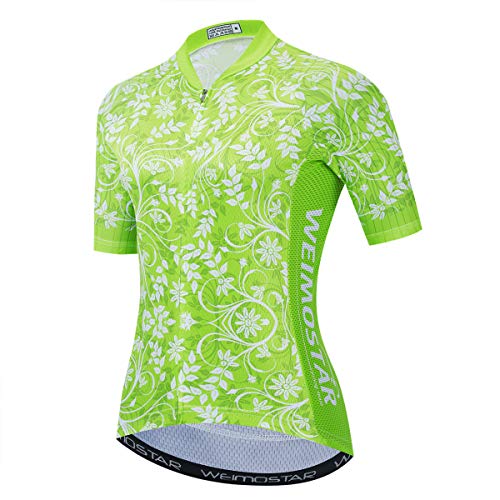 Cycling Jersey Women,Ladies Summer Short Sleeve Road Bike Tops Cycling Clothing Breathable Bicycle Shirts