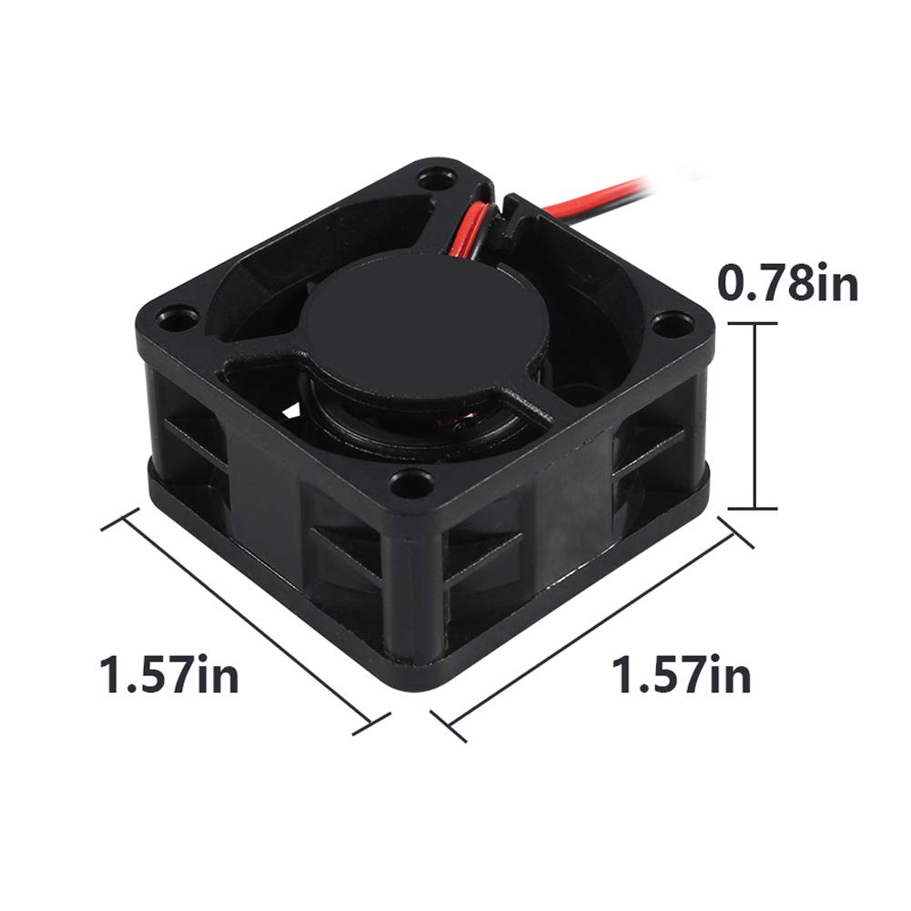 40x20mm 3D Printer Fan Brushless 4020 DC 12V Cooling Fan 40x40x20mm for Cooling 3D Printer Pro Hotend Extruder/Inverte and Storage Equipment (Routers, Switches) - High Speed (2PCS)