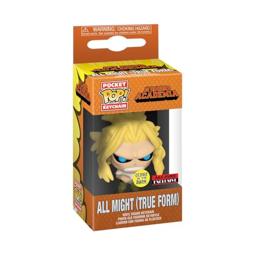 Funko My Hero Academia All Might (True Form) (GITD) Pocket Pop Keychain (AAA Anime Exclusive)