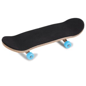 Raguso Maple Wooden Alloy Fingerboard Finger Skateboards Mini Fingerboard with Soft Pad Bearing Wheels and Box Reduce Pressure Kids Gifts(Light Blue)